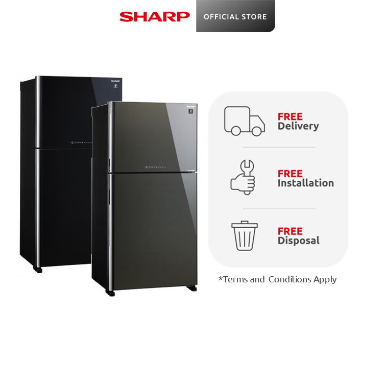 SHARP 2 Doors 512L/554L/600L Inverter Refrigerator SJ-PG51P2/SJ-PG55P2 ...