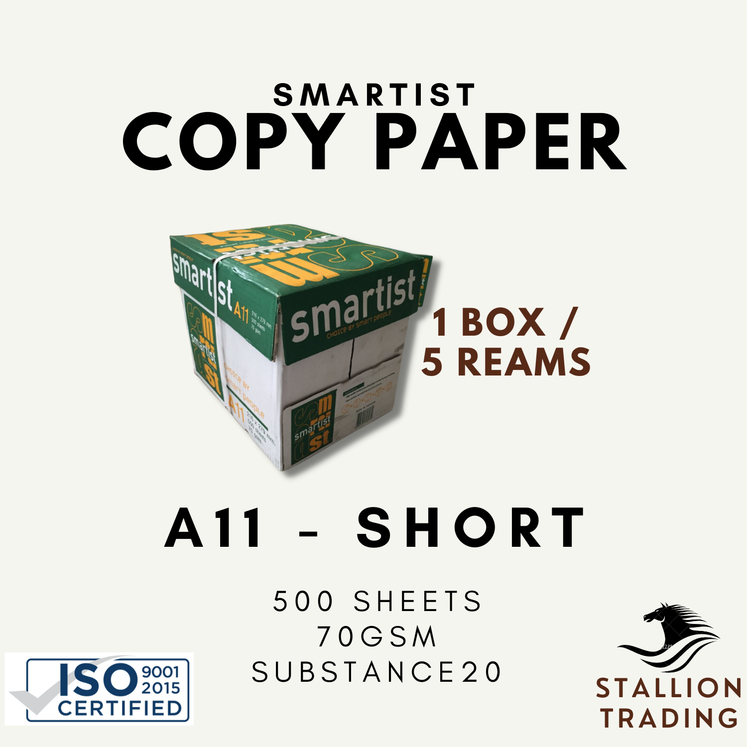 [1 BOX/5 REAMS] Copy Paper / Bond Paper - Short/Long/A4 | 70GSM | 500 ...