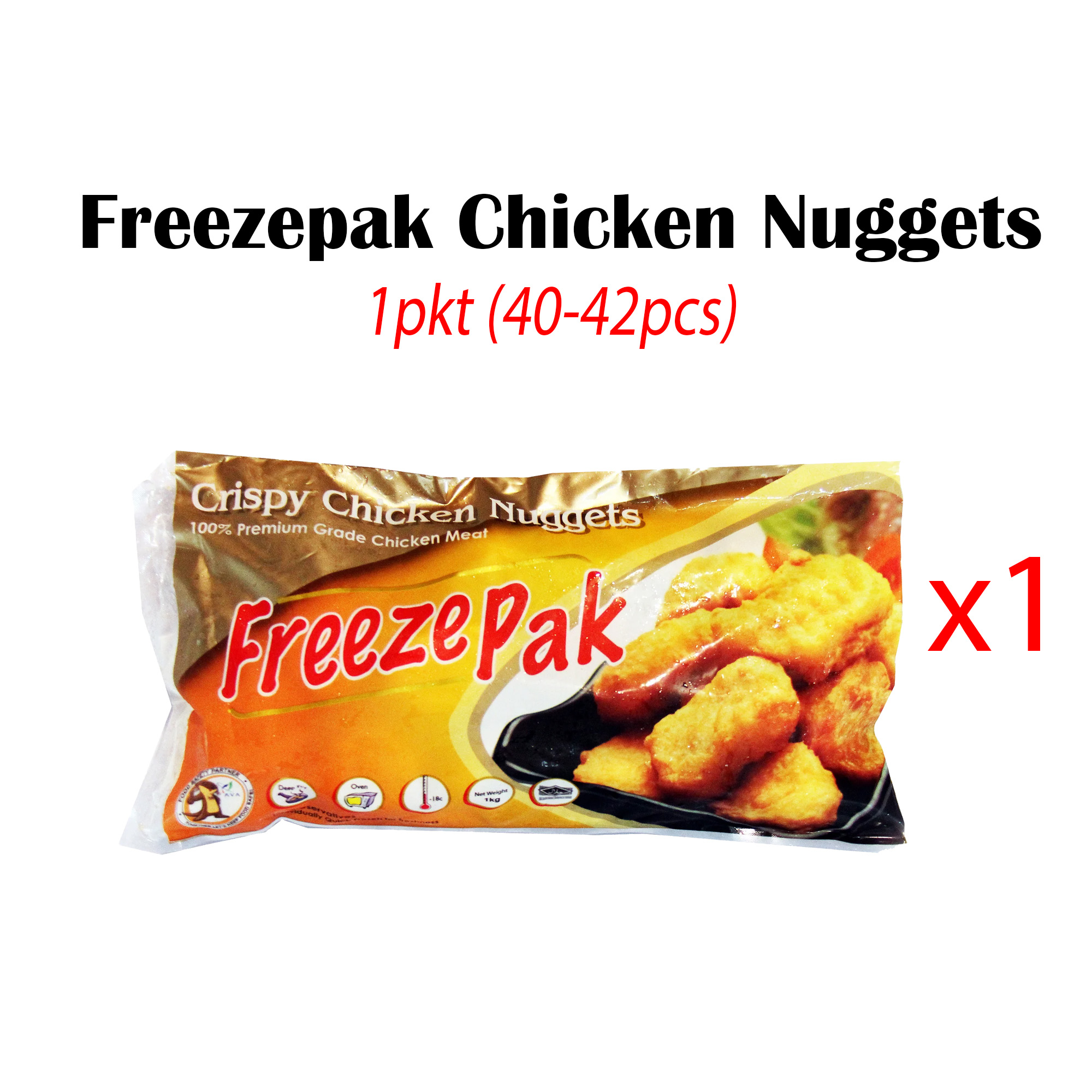 Freezepak Chicken Nugget (1kg/pkt) | 鸡肉块 Halal | Lazada Singapore