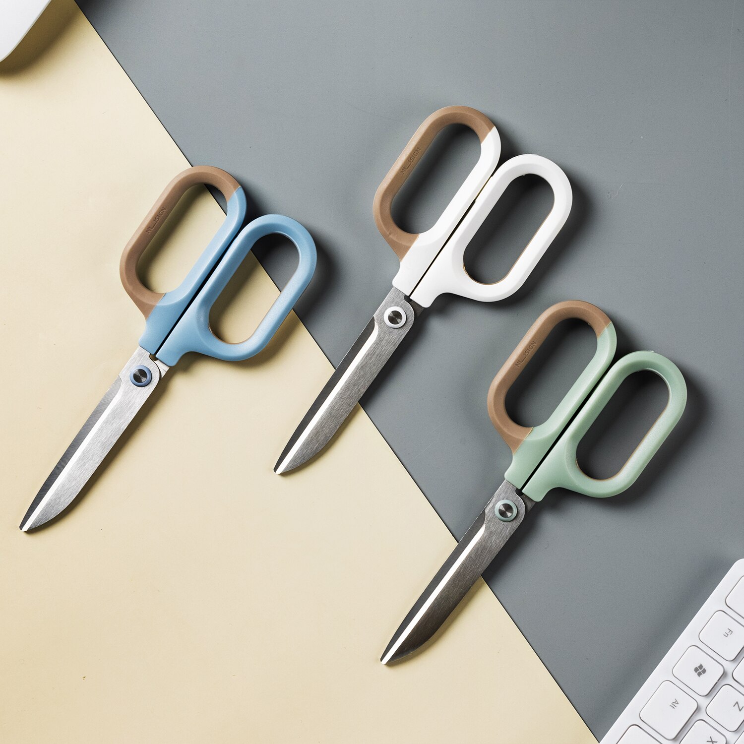 Deli 145mm Double Morandi Scissors Album Craft Desk Europe Fashion for ...