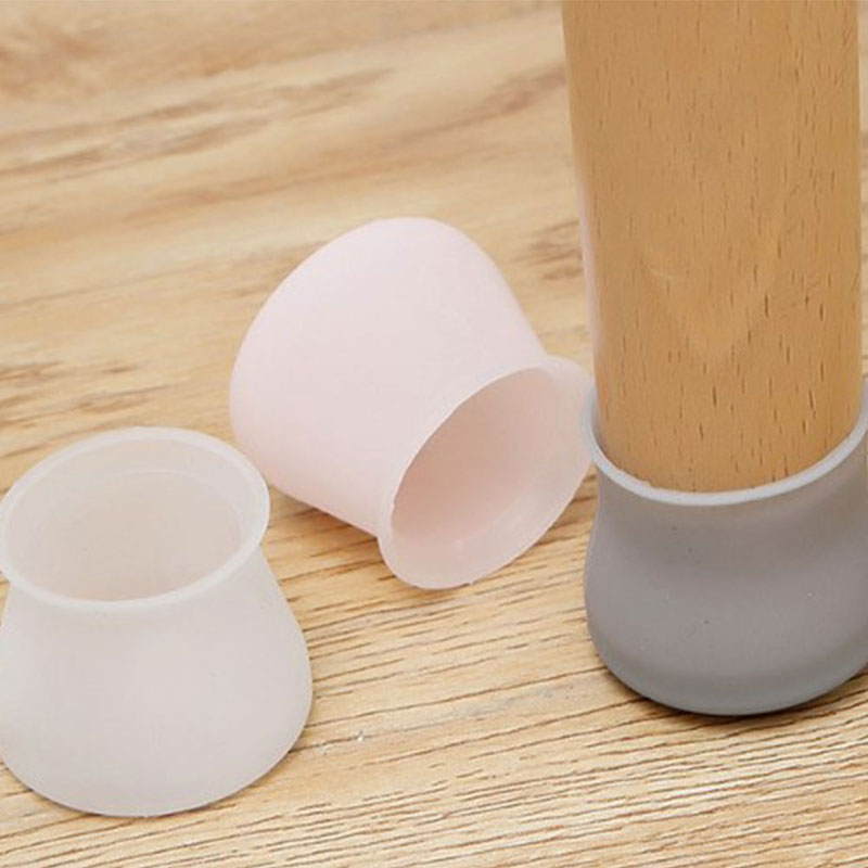 Table Leg Pad Cover Silicone Rubber Feet Round Chair Cap Floor ...