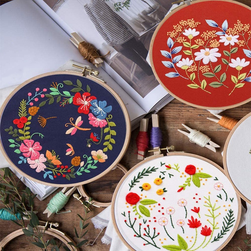 [ในสต็อก] [COD]5 Pack Embroidery Starter Kit with Pattern, Embroidery ...