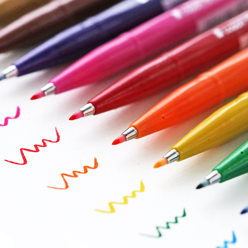 【The Quiet Page】1pc New Color Pentel Brush Sign Pens Fude Touch Pen ...