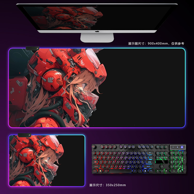 R RGB Luminous Mouse Pad แผ่นรองเมาส์ขนาดใหญ่ Asuka Marquee Gaming ...