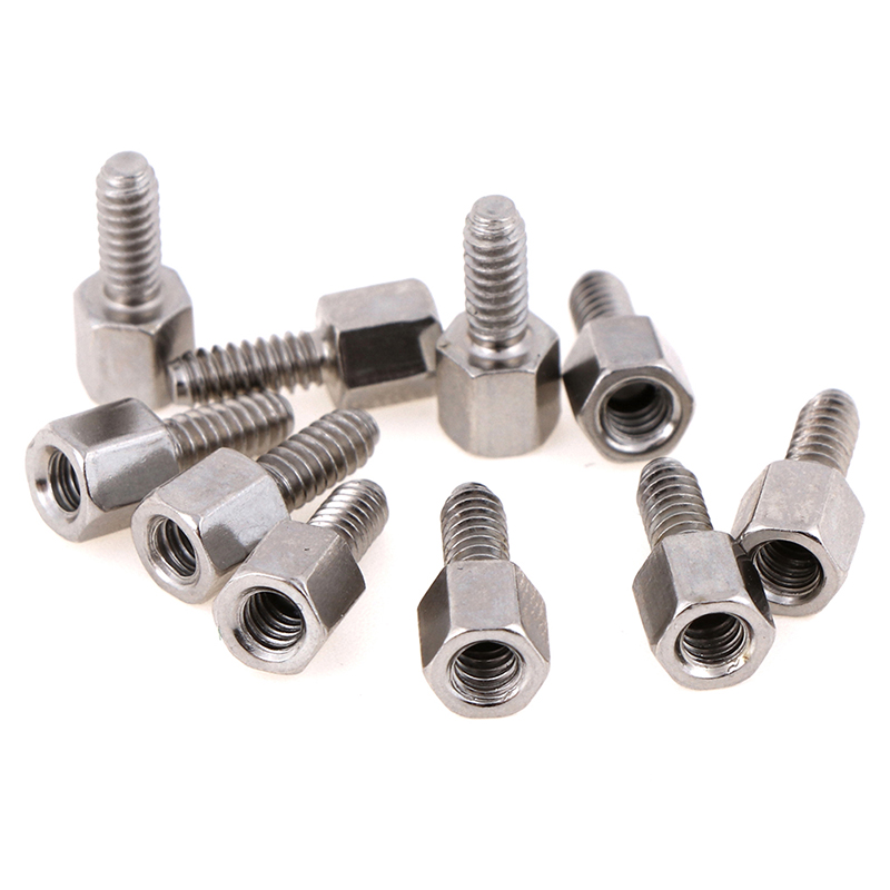10Sets 5+7mm Header Plate Bracket Stud Bolt & Nut Nuts Screw D-Sub VGA ...