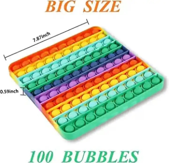 Big Size Square Push-popit 100 pops Popit For Kids - W10900 | Daraz.pk