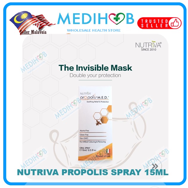 Nutriva Propolis M.E.D Oral Spray 15ml EXP 5/2025 | Lazada