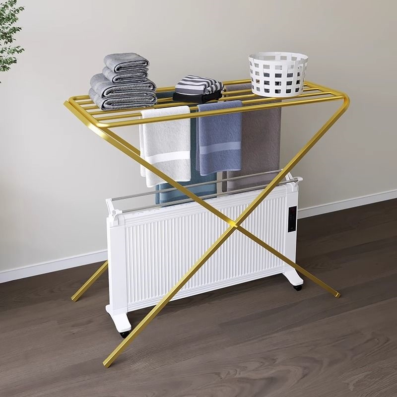Skirting line heater universal clothes drying rack foldable bedroom ...
