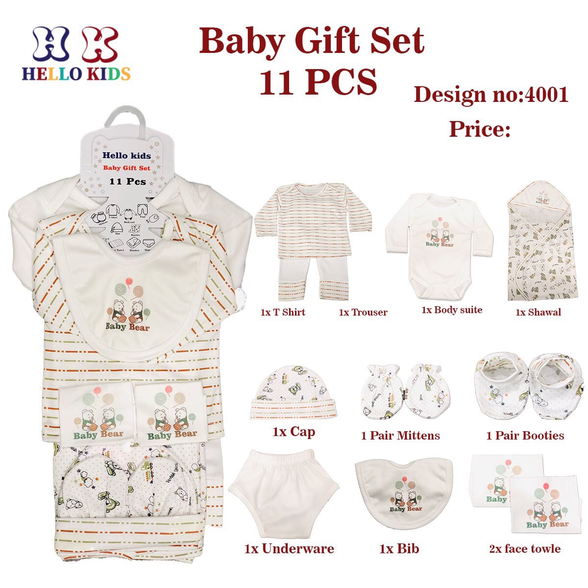 Baby gift set 10 pcs new born baby clothes sets | Daraz.pk