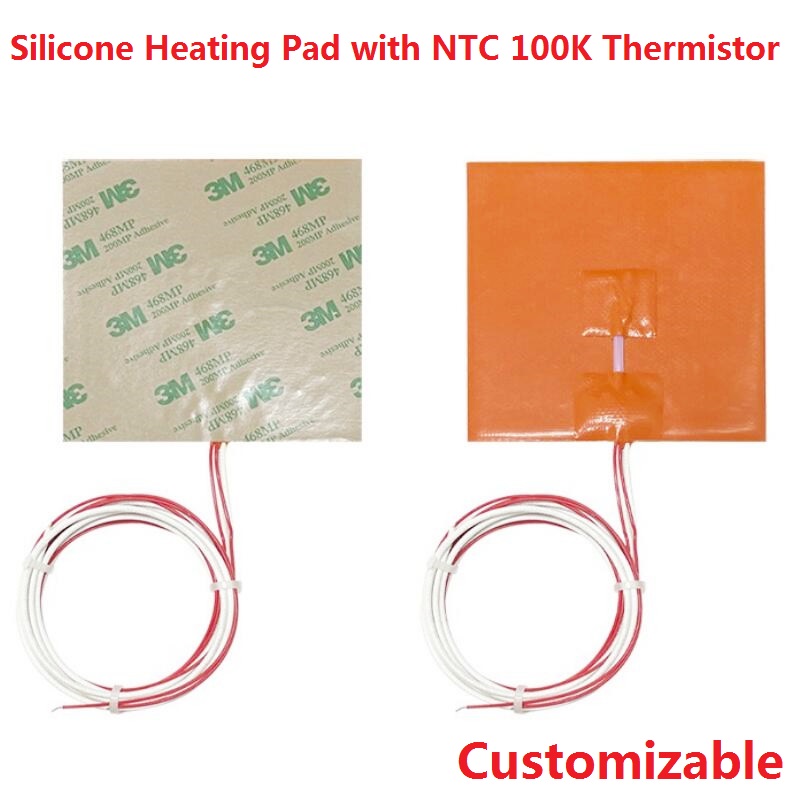 12V 24V 110V 220V Silicone Rubber Electric Heating Pads Heater Plate ...