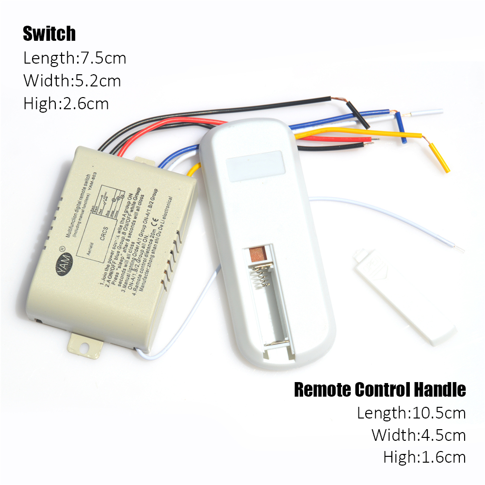 【TrendGlobe】1/2/3/4 Way AC 220V Digital RF Wireless Remote Control ...
