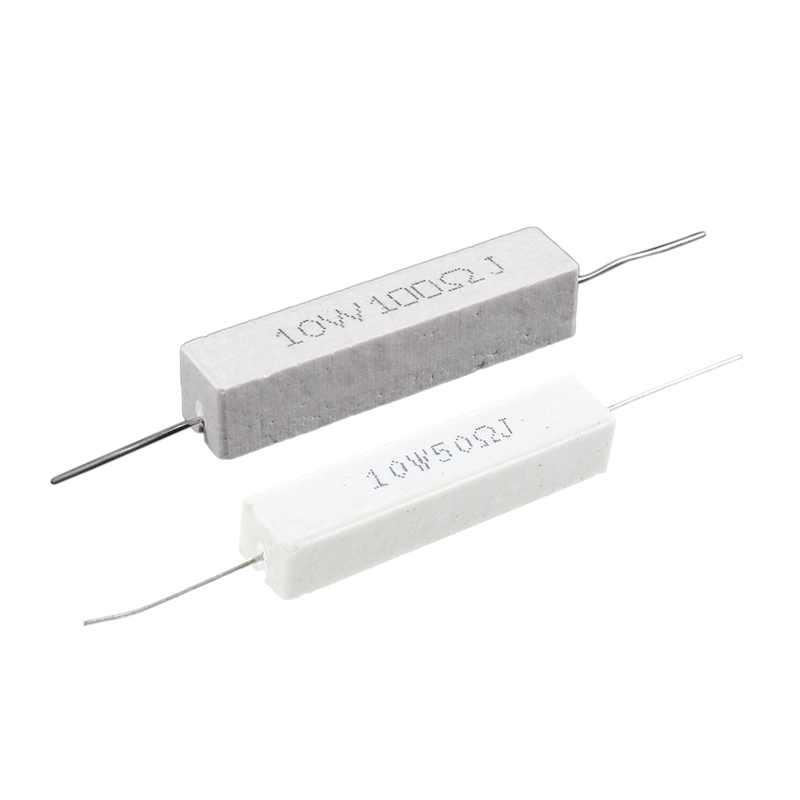 10pcs 10W 5% Ceramic Cement Power Resistor 10 Watt - 5 Pcs 50 Ohm ...