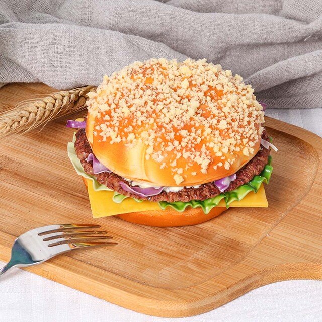 Fake Bread Hamburger Artificial Bread Foods Toy Dessert Shop DIY Window ...