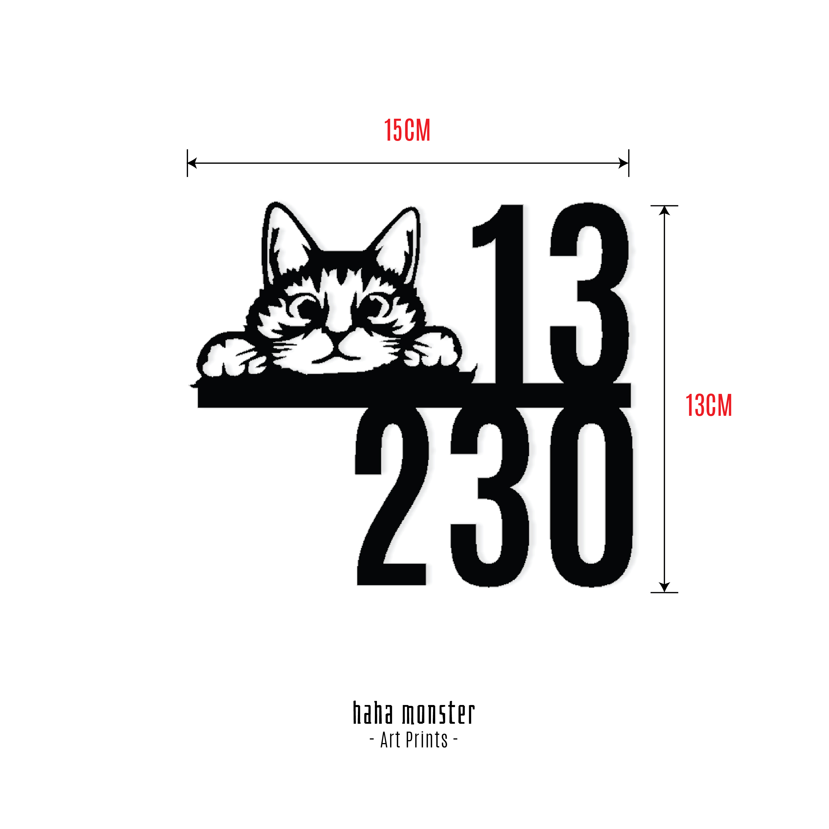 Customised HDB Cat Unit Number | Pesonalised House Gate Unit Number ...