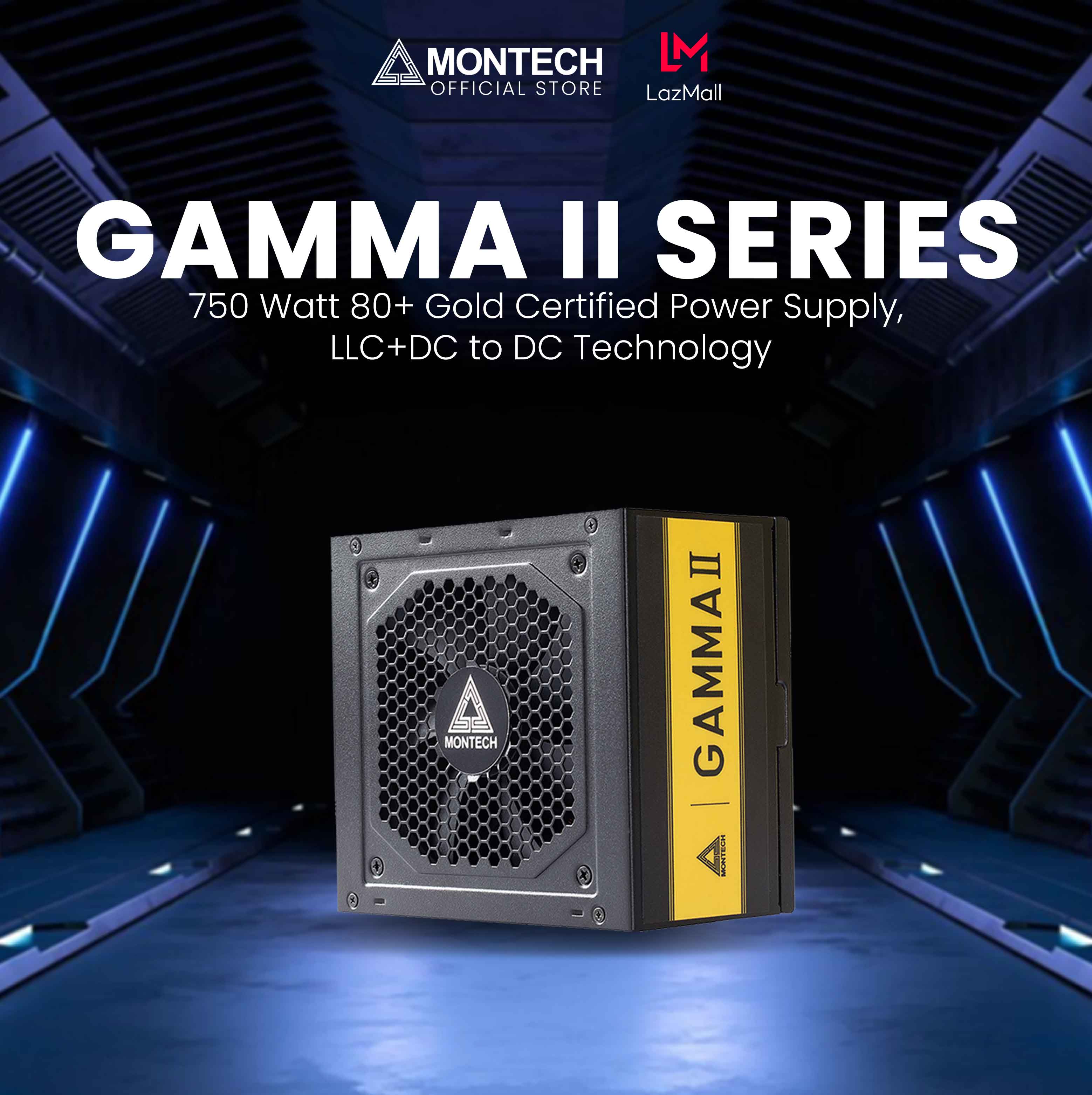 Montech Gamma II Series 750 Watt 80+ Gold Certified Power Supply, LLC ...