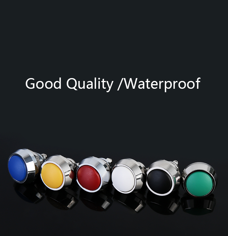 【TrendGlobe】12mm Ball Round Head Reset Screw Feet Waterproof Metal Push ...