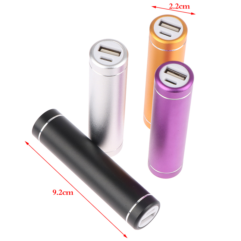 1Pc Aluminum Alloy Cylinder Free Welding Power Bank Set Mini Power Bank ...