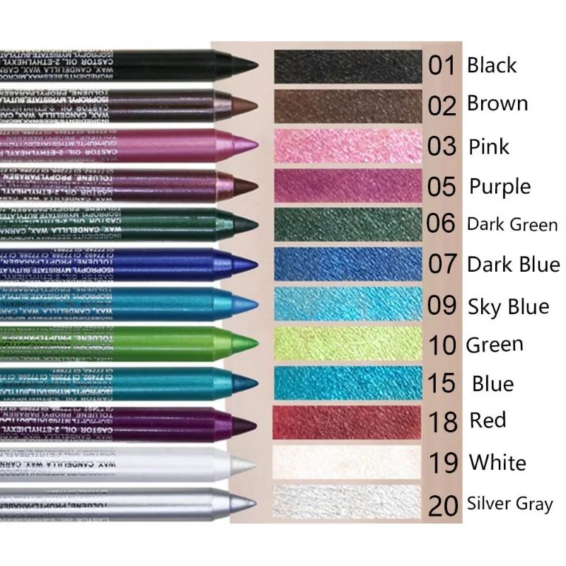 Multicolor Eye Liner Pen Colored Eyeliner Waterproof Makeup Tools Blue ...