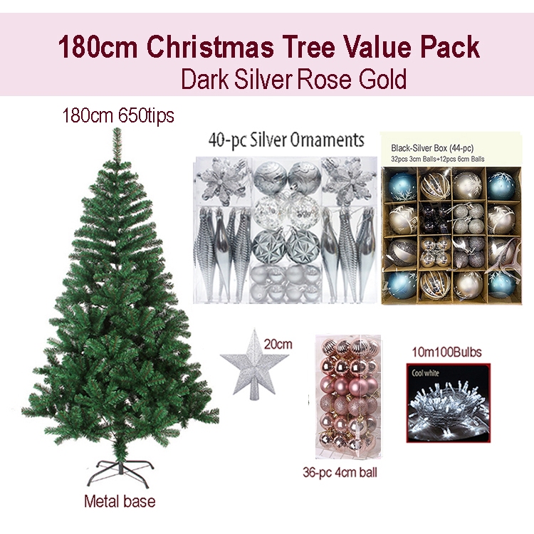 【Christmas tree/Value Decor Package with LED light】90cm/120cm/150cm ...