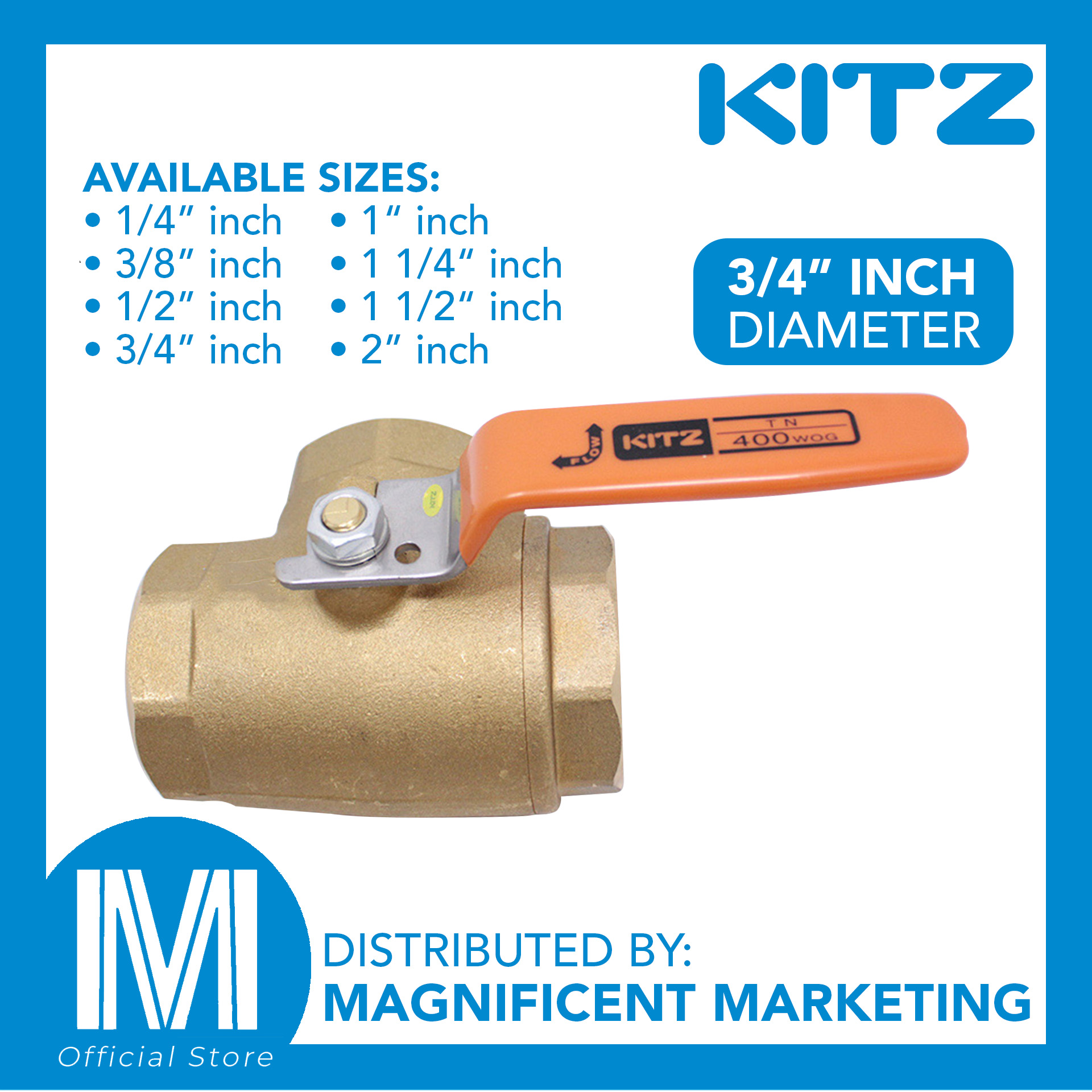 Kitz Japan Brass 3 way Ball Valve AKTN Type 400 psi 400 | Lazada PH