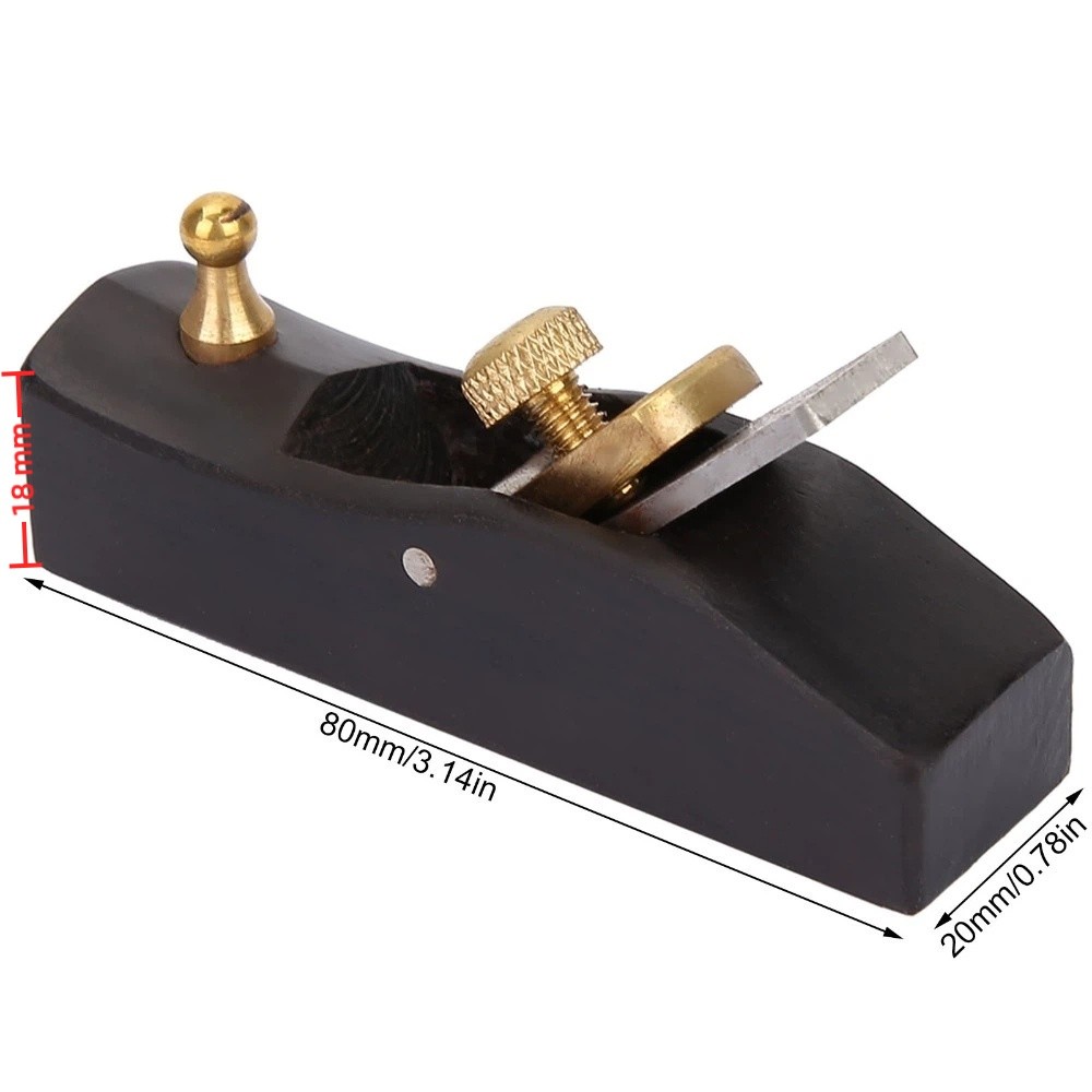 Precision Ebony Wood Mini Wood Planer Flat and Curved Sole Leather ...