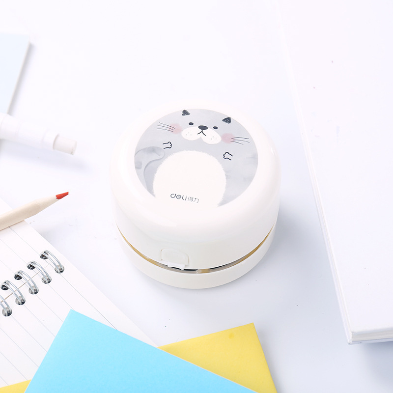 Deli Desktop Mini Vacuum Cleaner USB Rechargeable Cordless Eraser Dust ...