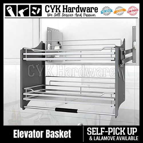 800MM Elevator Basket With Soft Close System Lift-Down Save Place ...