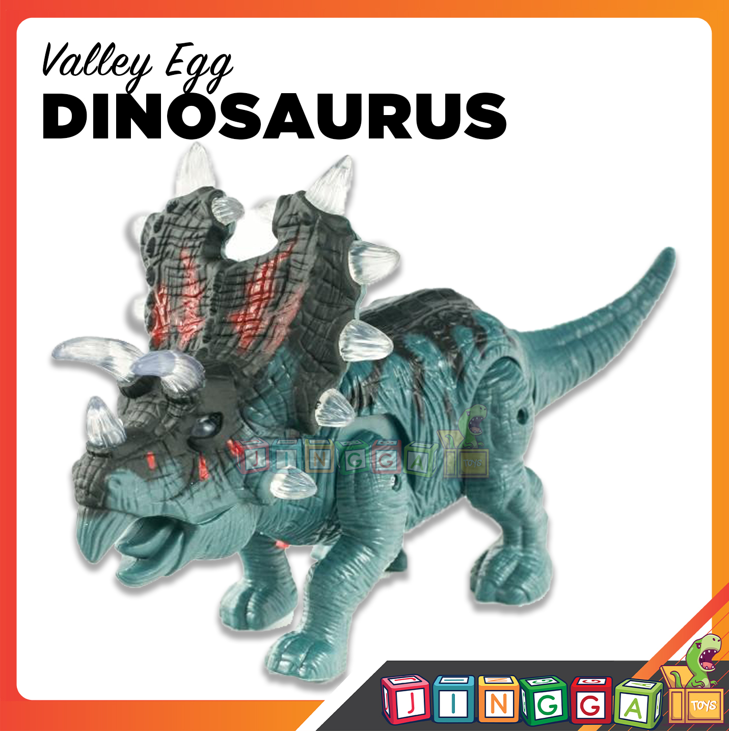 DINOSAURUS MAINAN BERGERAK TIREX ROBOT DINO VALLEY EGG T REX BERTELUR ...