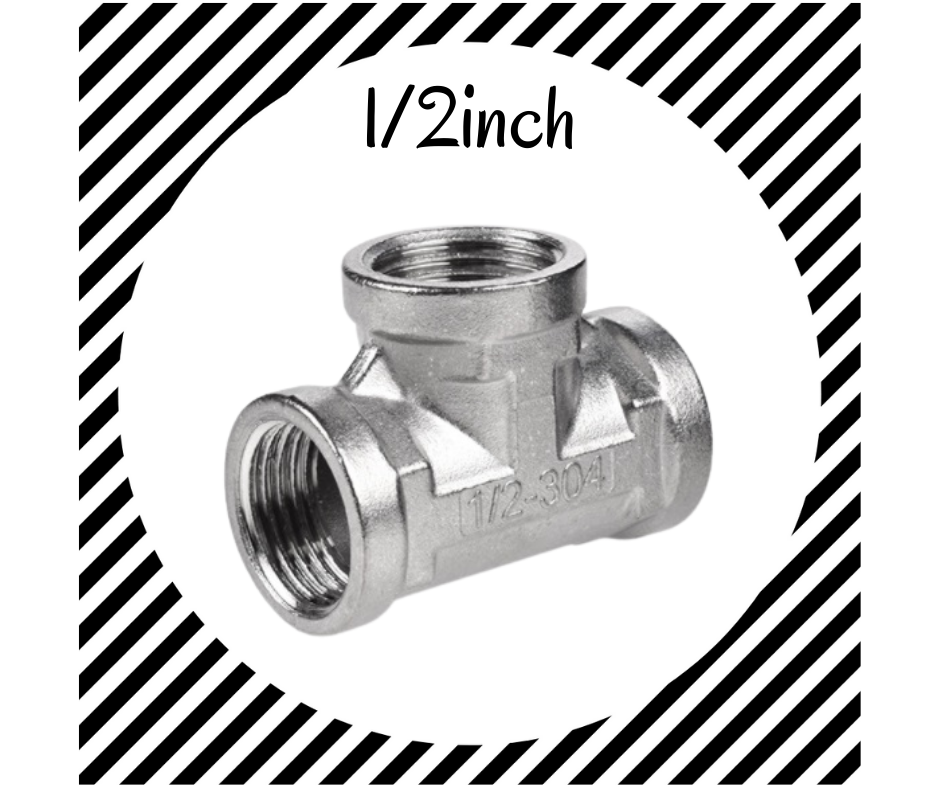 Tee Kran Drat Luar Dalam Kran 1/2 Inch Inci Pendek Kuningan Sock ...