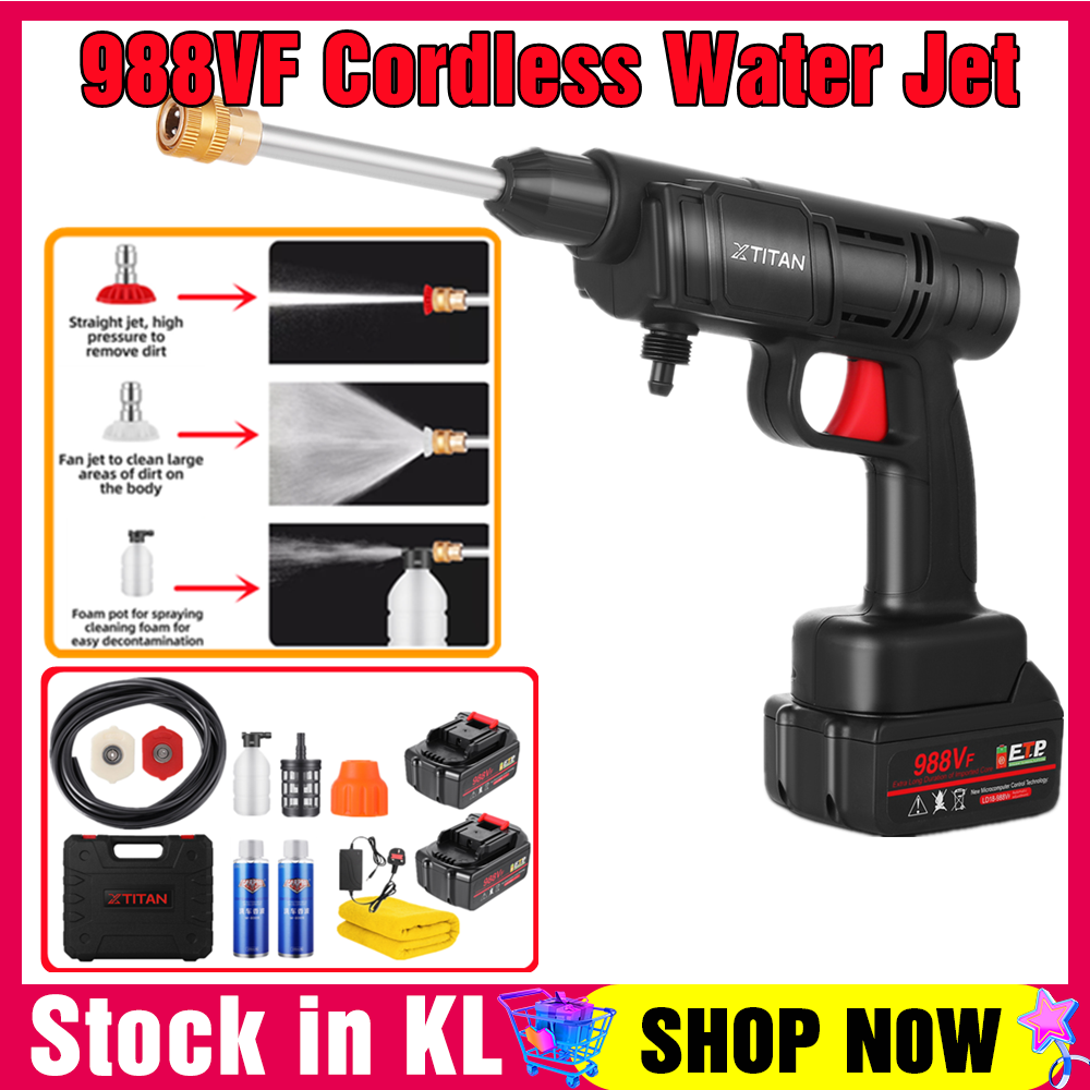 XTITAN 2888VF /Cordless Water Jet High Pressure Car Wash Water Gun ...