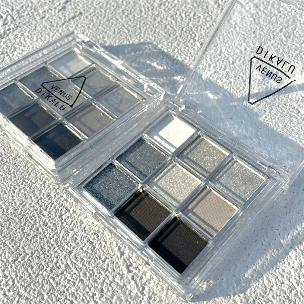 9 Colors Matte Dark Smoky Color Eyeshadow Silver Grey Pearlescent ...
