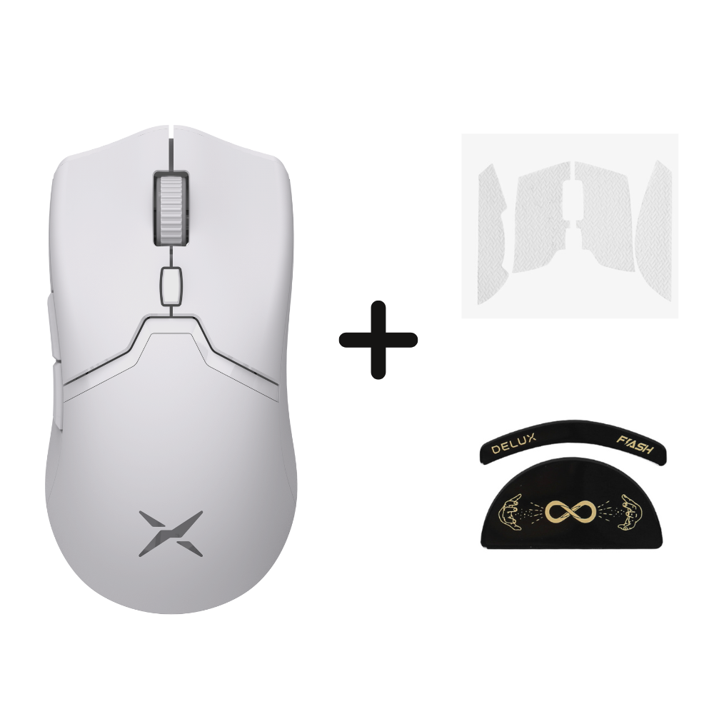 Delux M800 PRO PAW3395 Wireless Gaming Mouse 72g Wired Programmable Ergonomic Mice 26000 DPI ...