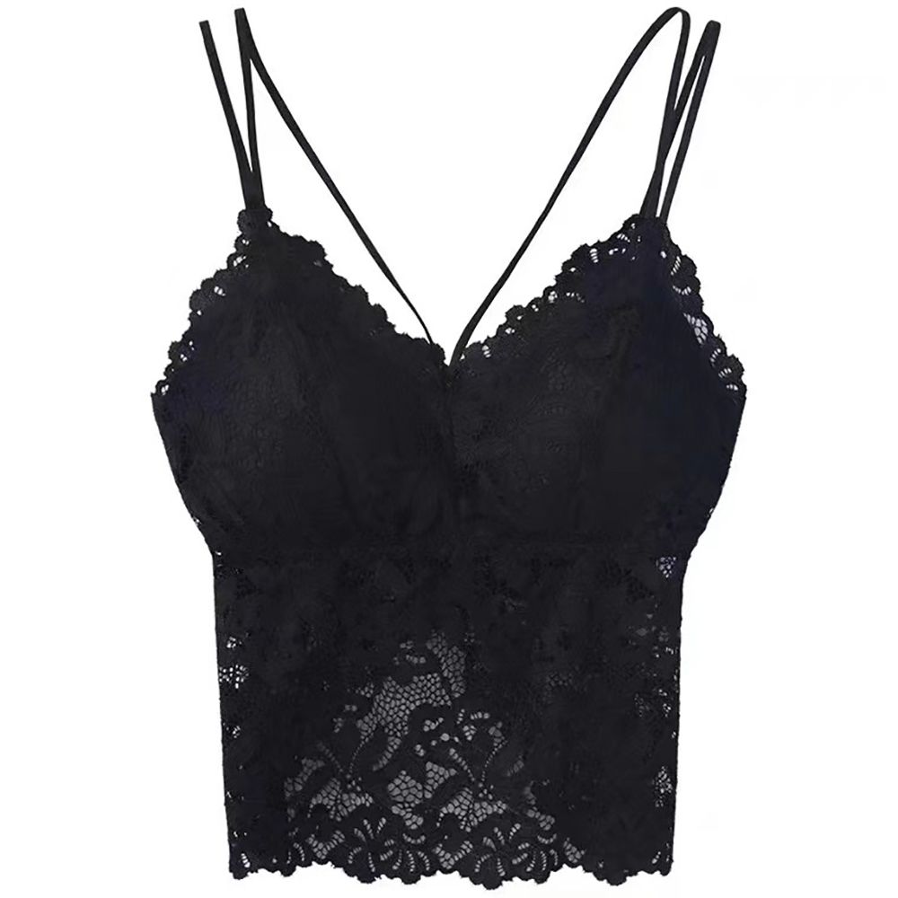 Hollow V-neck Ladies Lace Brassiere Women Bra Butterfly Back Vest ...