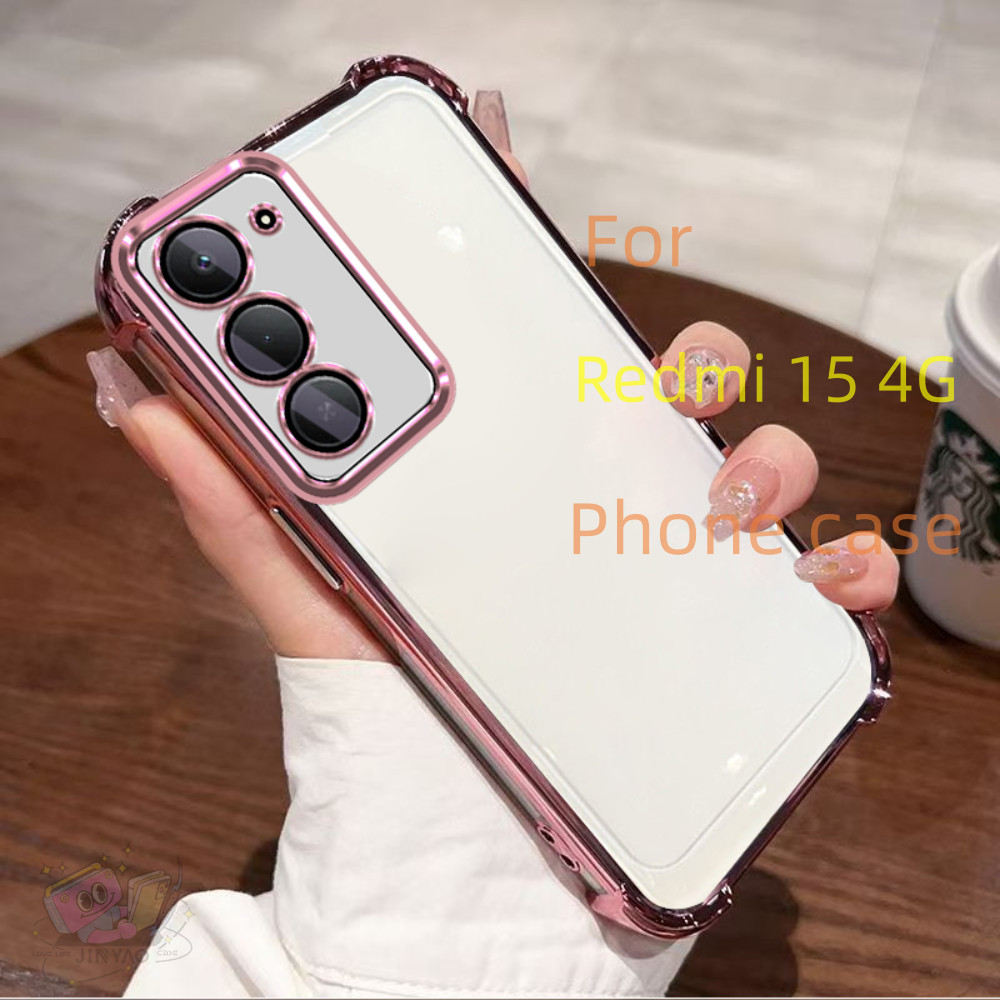 【Luxury】For Redmi 15 4G Phone Case Transparent Lens Protector Fresh ...