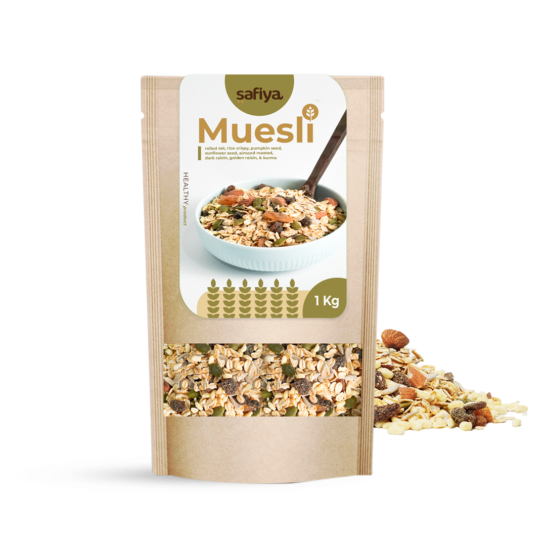 Muesli 1 Kg Safiya Sereal Sehat Makanan Ringan Granola Oatmeal Sarapan ...