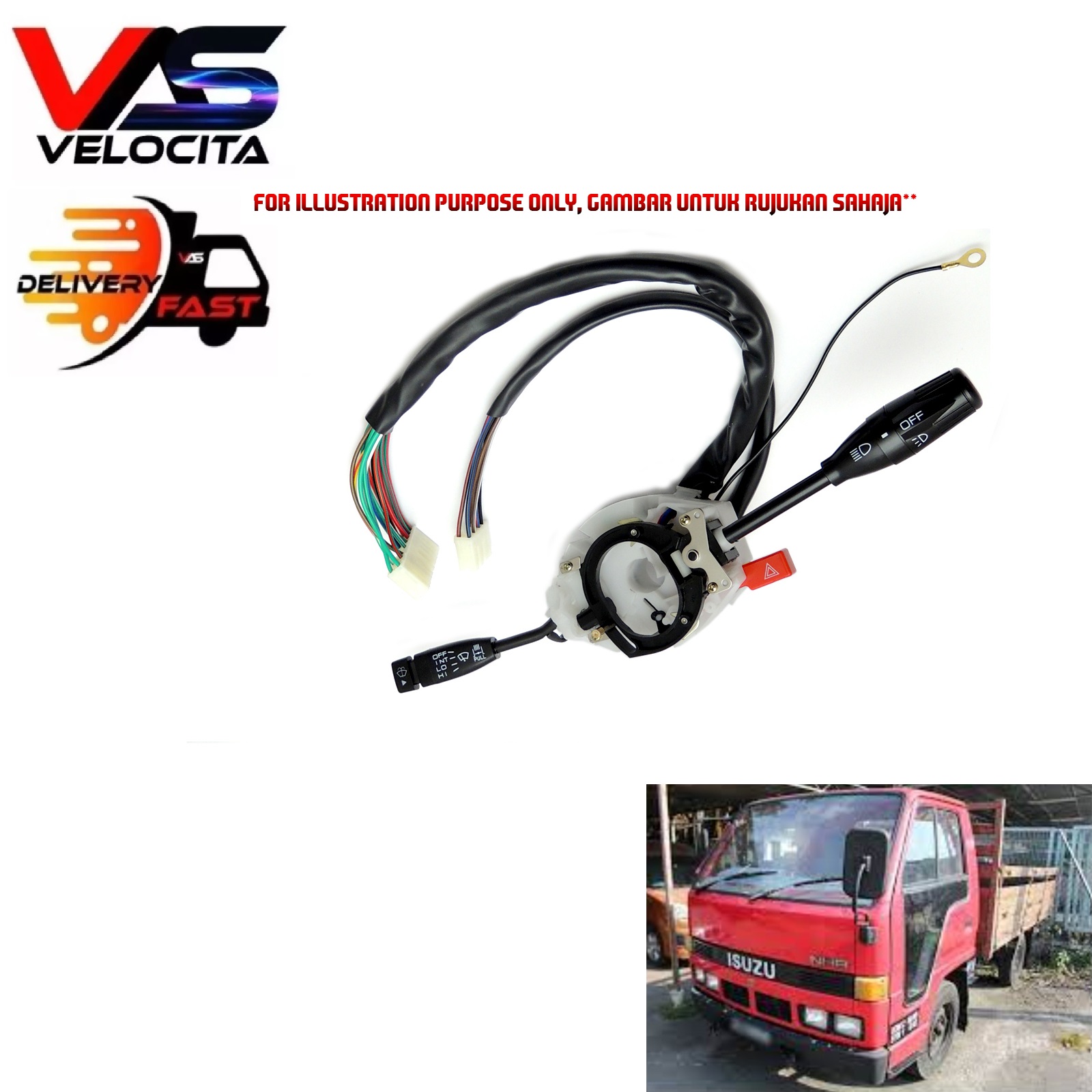 OEM HEAD LAMP SWITCH ISUZU NHR WIPER SIGNAL SWITCH | Lazada