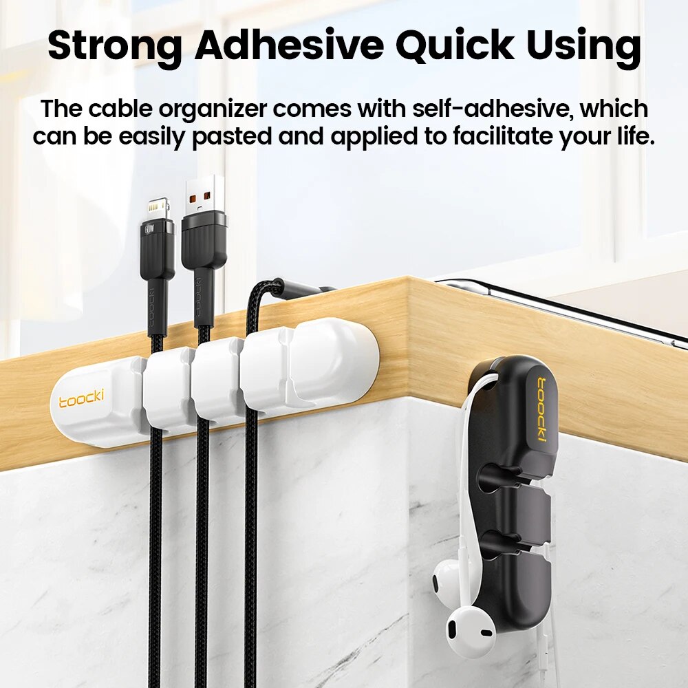 NEW Toocki Cable Organizer 3 5 7 Hole Cables Winder Flexible Wire ...