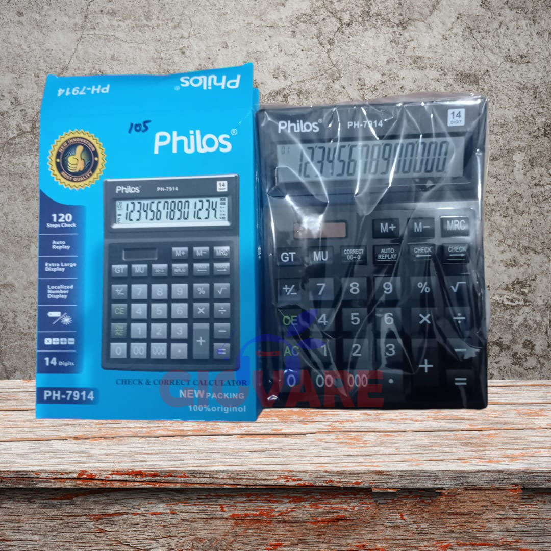 KALKULATOR PHILOS PH-7914 14 DIGIT ORIGINAL | KALKULATOR DAGANG BESAR | GIOVARE | Lazada Indonesia