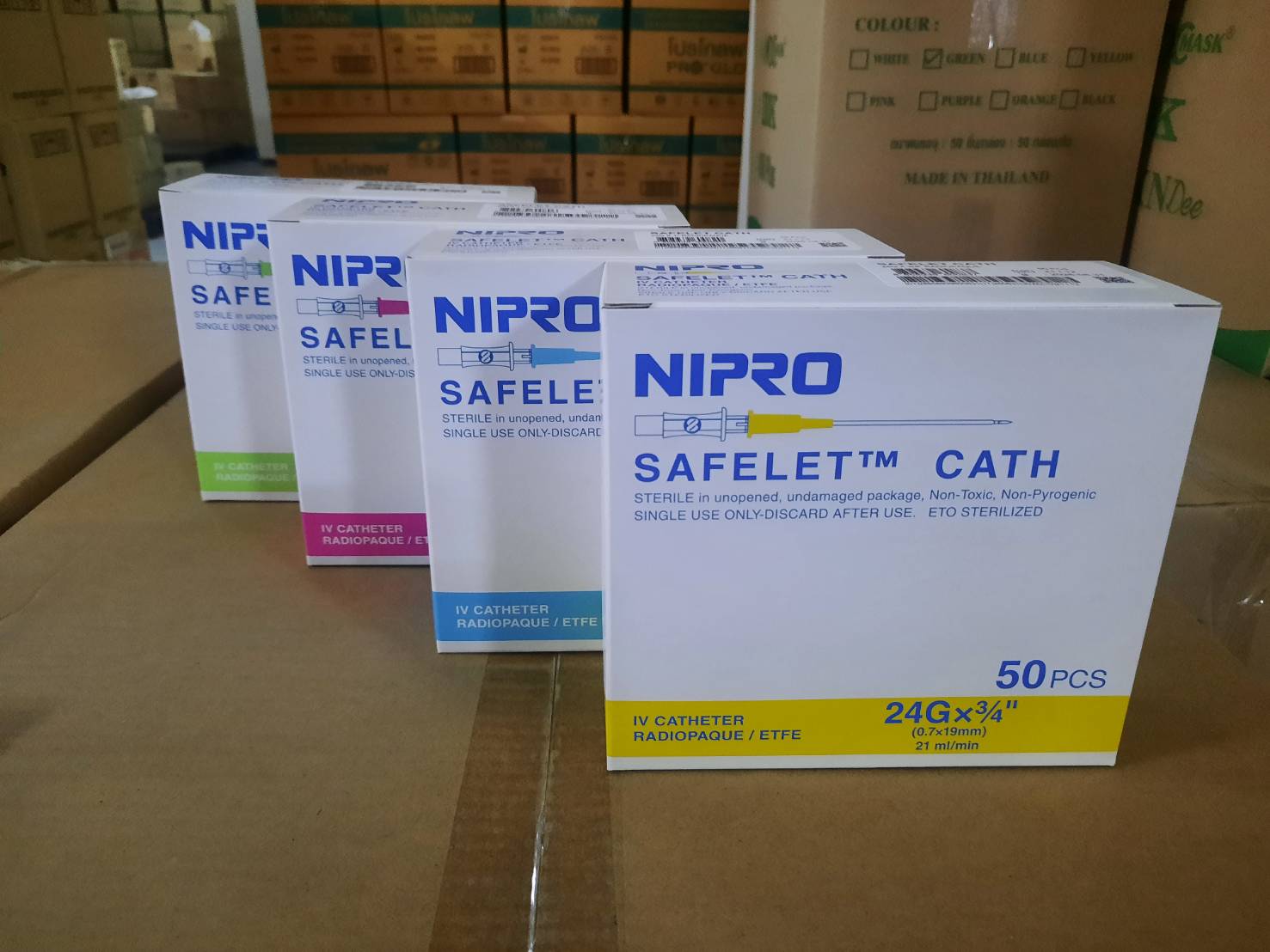 เข็มให้น้ำเกลือ IV.CATHETER (SAFELET CATH) กล่องละ 50 อัน - เมดิเทคโปร ...