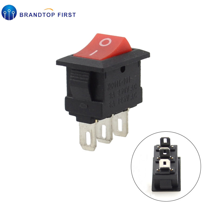 【TrendGlobe】10*15MM Rocker Switch Black 2Pin/3Pin 3File Seesaw switch ...