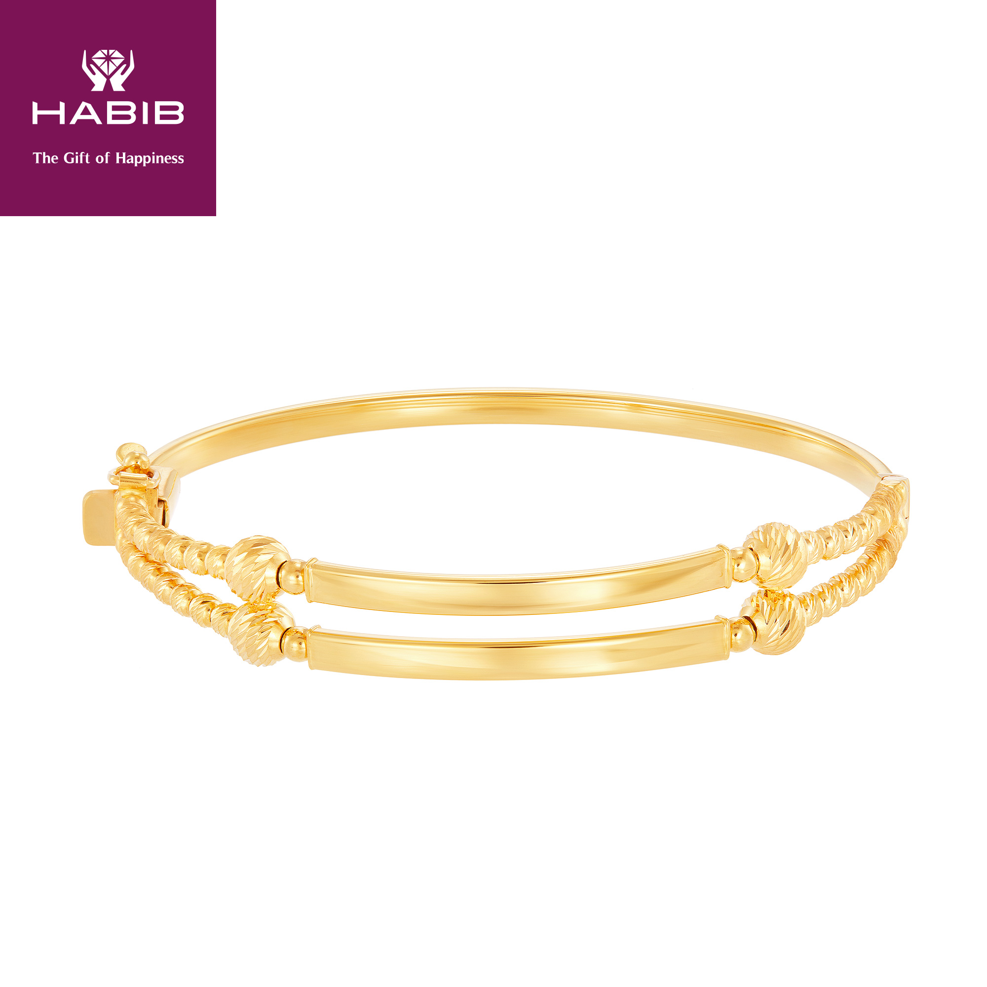 HABIB Oro Italia 916 Yellow Gold Bangle GB88500122 | Lazada