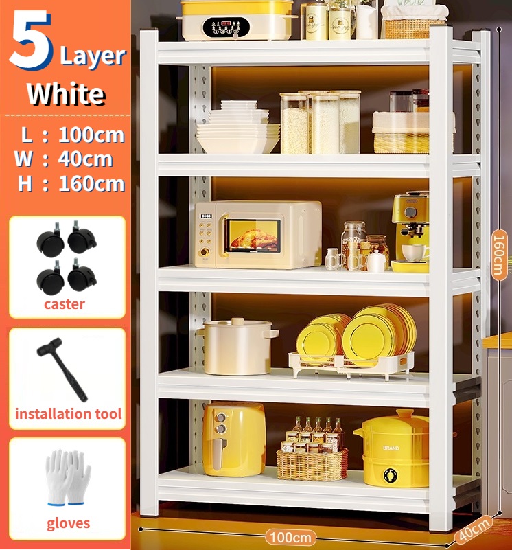 Heavy Duty Metal Rack Boltless Shelf Movable Kitchen Rack Storage Shelf ...