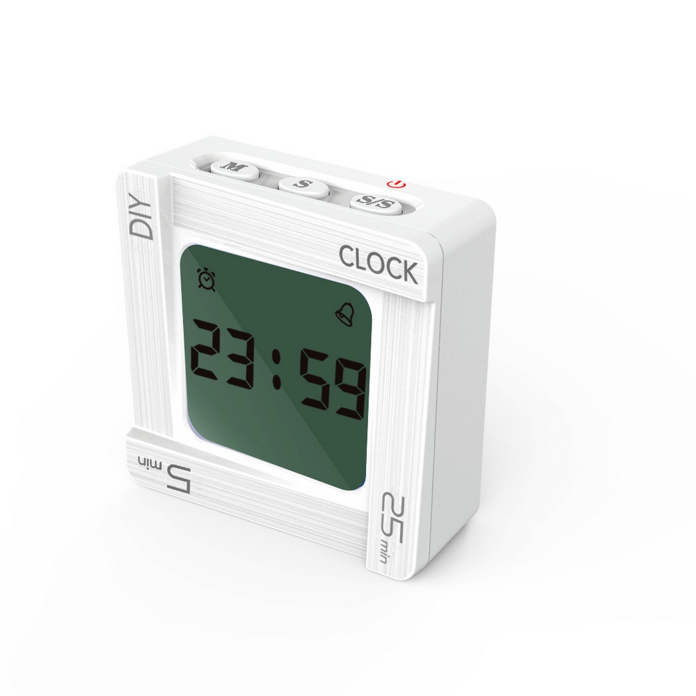 【High-quality】DIY Digital LCD Alarm Clock Custom Setting Flip Vibration ...