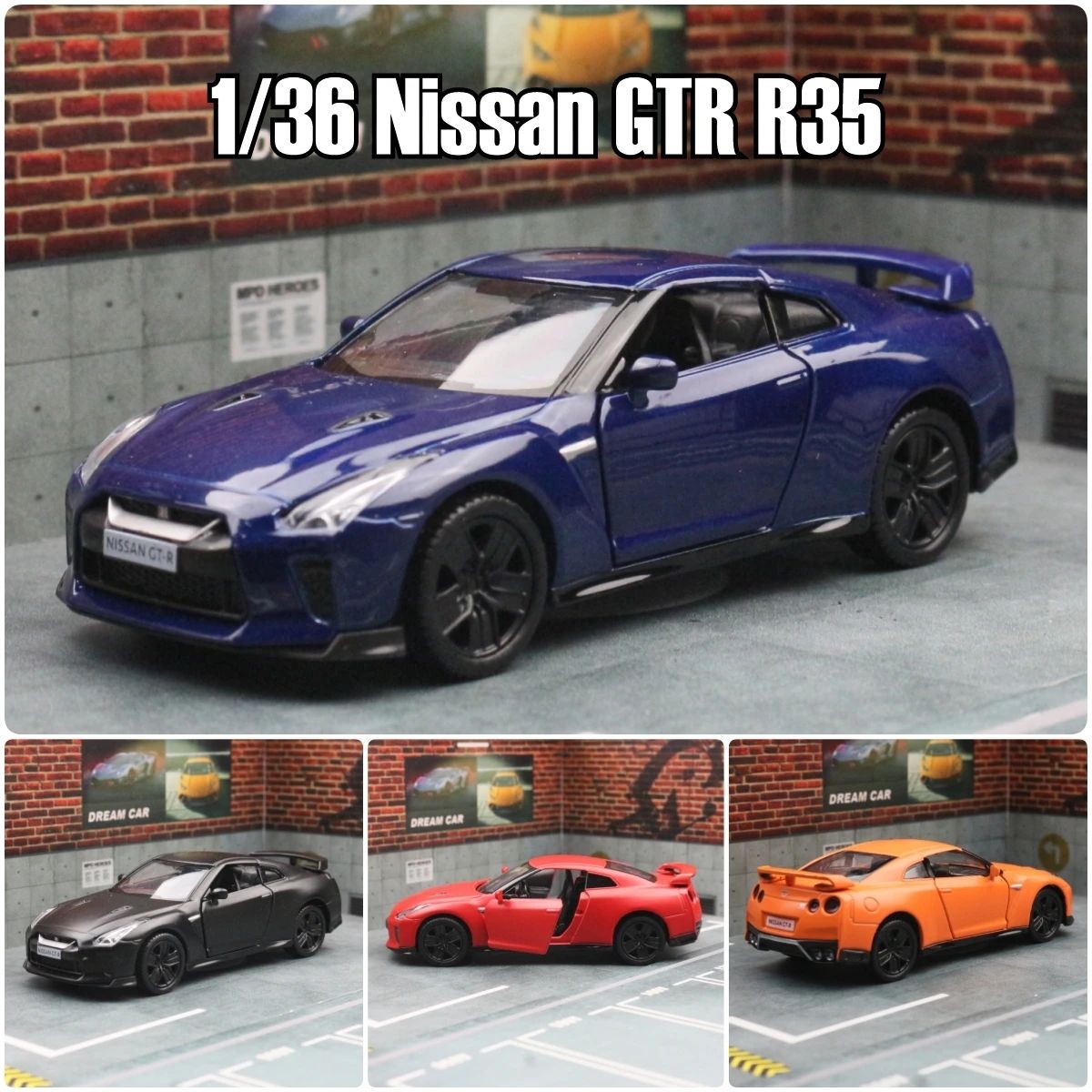 1/36 Nissan GT-R R35 Race Model For Children RMZ CiTY 5 Diecast Metal ...