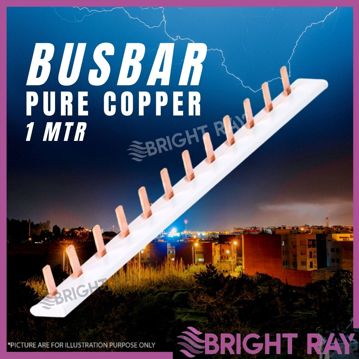 (1 Full Bar ) 1 Pole Full Copper PVC Insulated Mcb Bar/Mcb Bus Bar ...