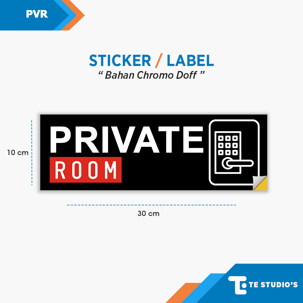 Stiker Private Room Rambu Tanda Sign Sticker Wall Sign Kantor Label K3 ...