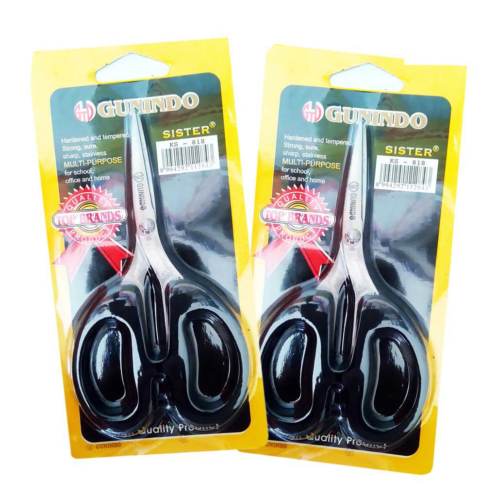 Gunting Kertas Besar Sedang Kecil Gunindo Sister Stainless Steel ...