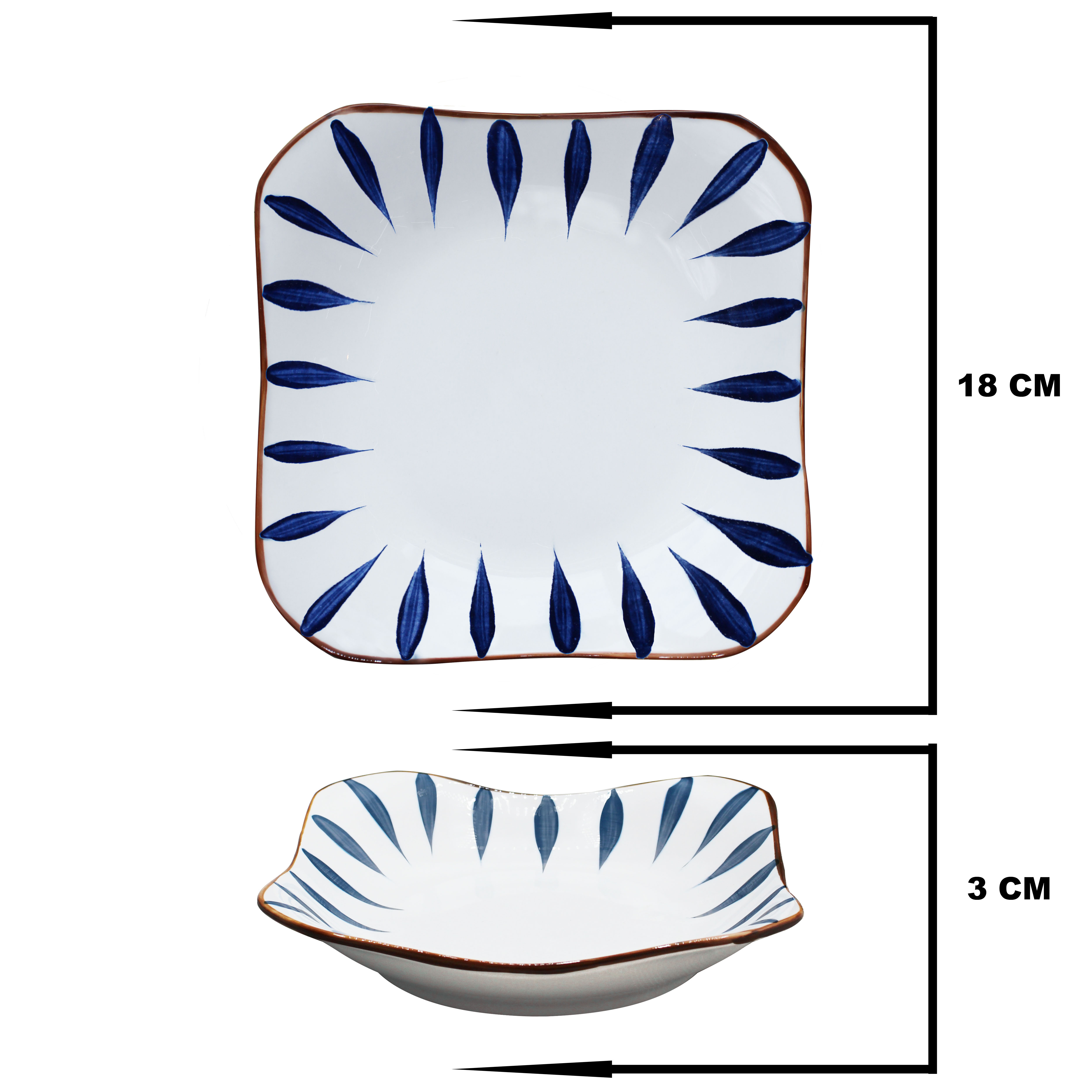 Smart Kitchen Blue Drops Plate Dining Plates/Fruit plate/Soup Plate ...