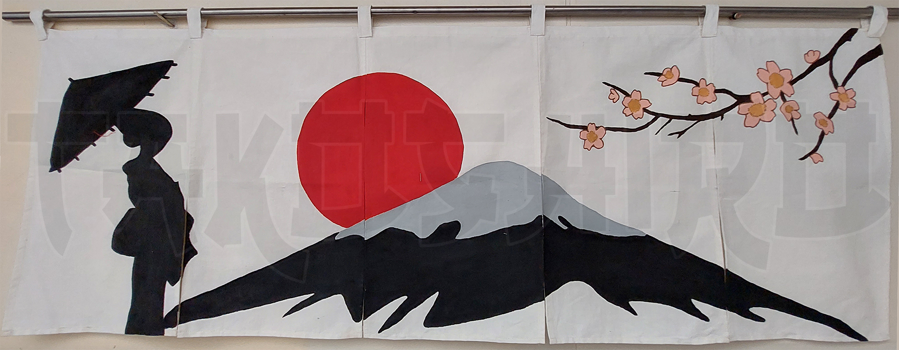 Japanese Banner (noren) - Large (with Japanese National Symbols ...