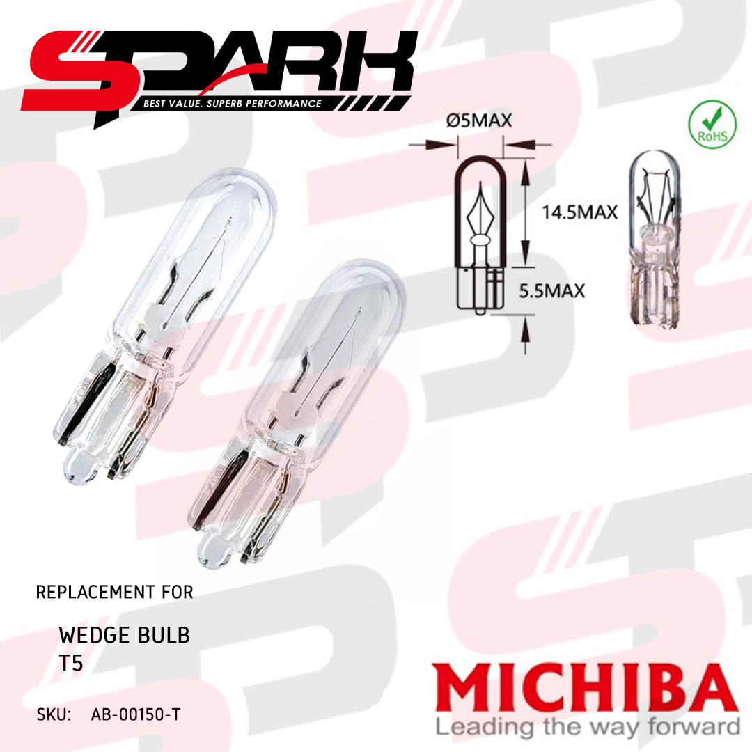 (10 PCS) T5 Miniature Bulb Wedge Bulb Indicator Bulb Dashboard Bulb W1 ...